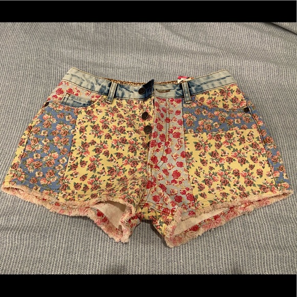FARM Rio | Shorts | Anthropologie Denim Flower Shorts | Poshmark